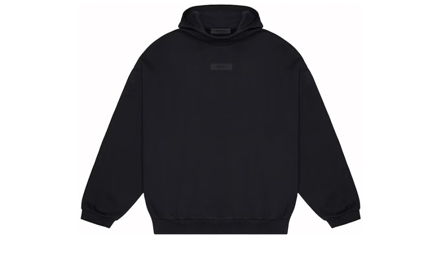 Fear of God Essentials Chest Logo Hoodie Jet Black/Jet Black ...
